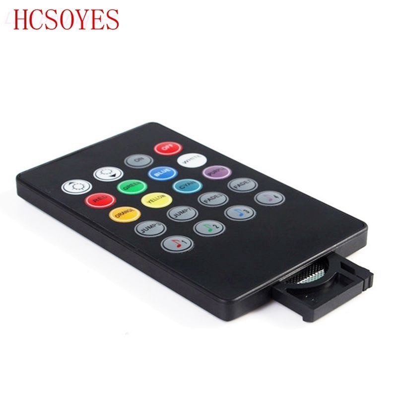 20 Key Music IR Controller Black Sound Sensor Remote For RGB LED Strip ...