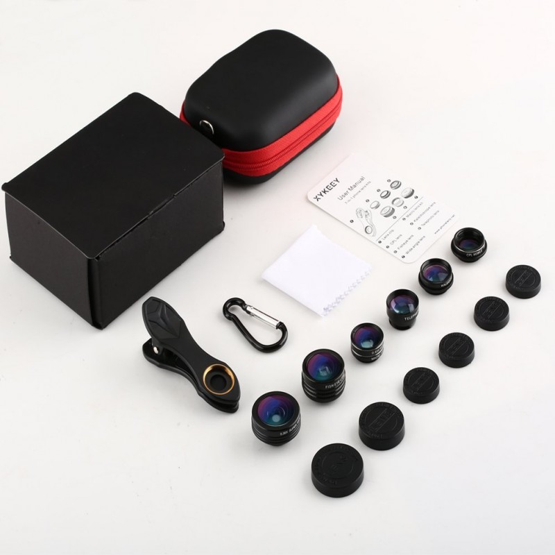 7 in 1 Phone Camera Lens Kit Fish Eye Wide Angle/macro Lens CPL ...