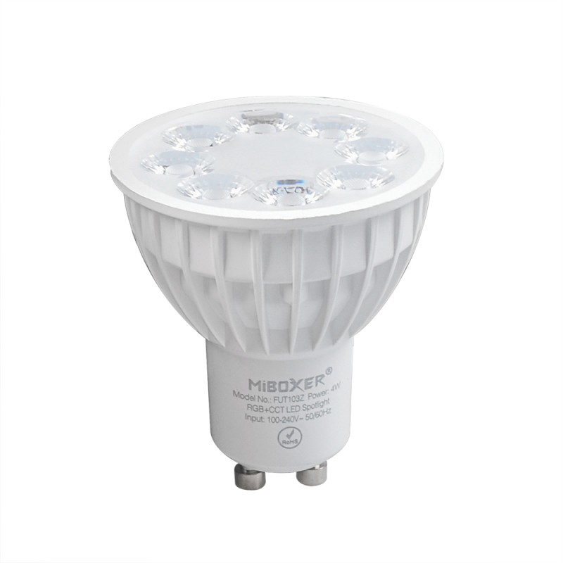 MiBoxer FUT103Z 4W GU10 RGB+CCT LED Spotlight Zigbee 3.0 Voice/ App ...