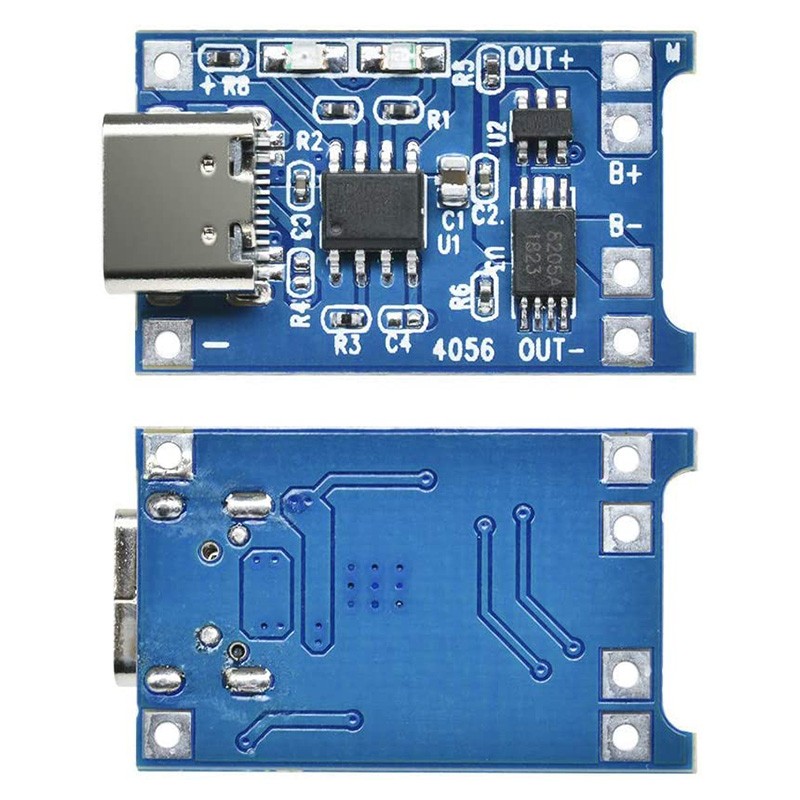 Type-c Micro USB 5V 1A 18650 TP4056 Lithium Battery Charger Module ...