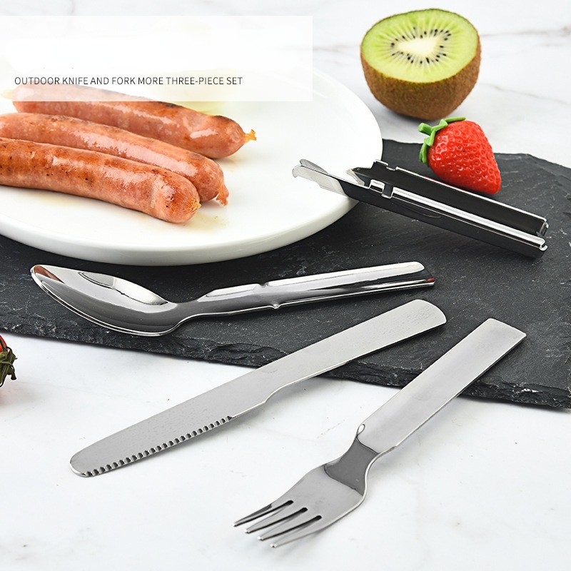 Stainless Steel Portable Outdoor Camping Multi-functional Combination ...